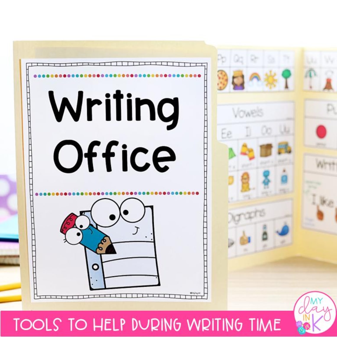 Writing Folder | Writing Office Folder Kindergarten 1st 2nd & 3rd Grade ...