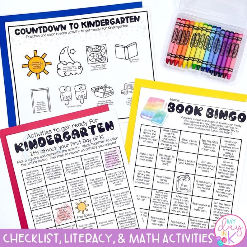 Kindergarten Readiness Summer Packet & Checklist | Pre-k Review Summer ...