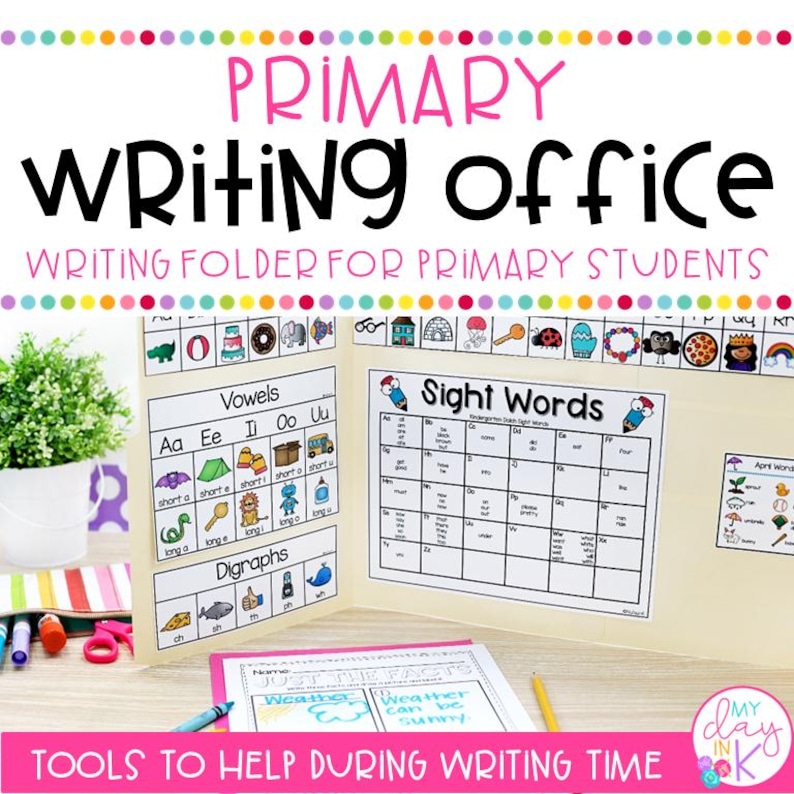 Writing Folder | Writing Office Folder Kindergarten 1st 2nd & 3rd Grade ...