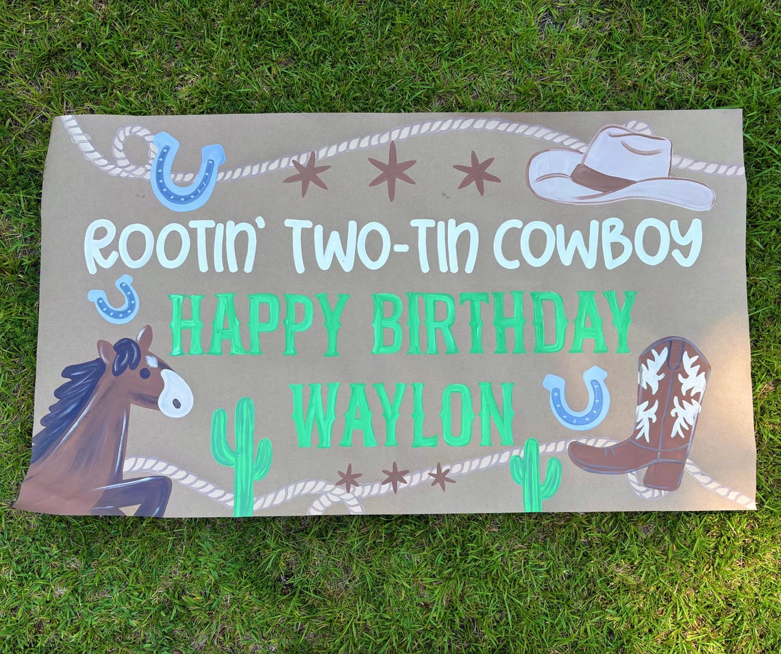 Painted Party Banner Birthday Banner - Etsy