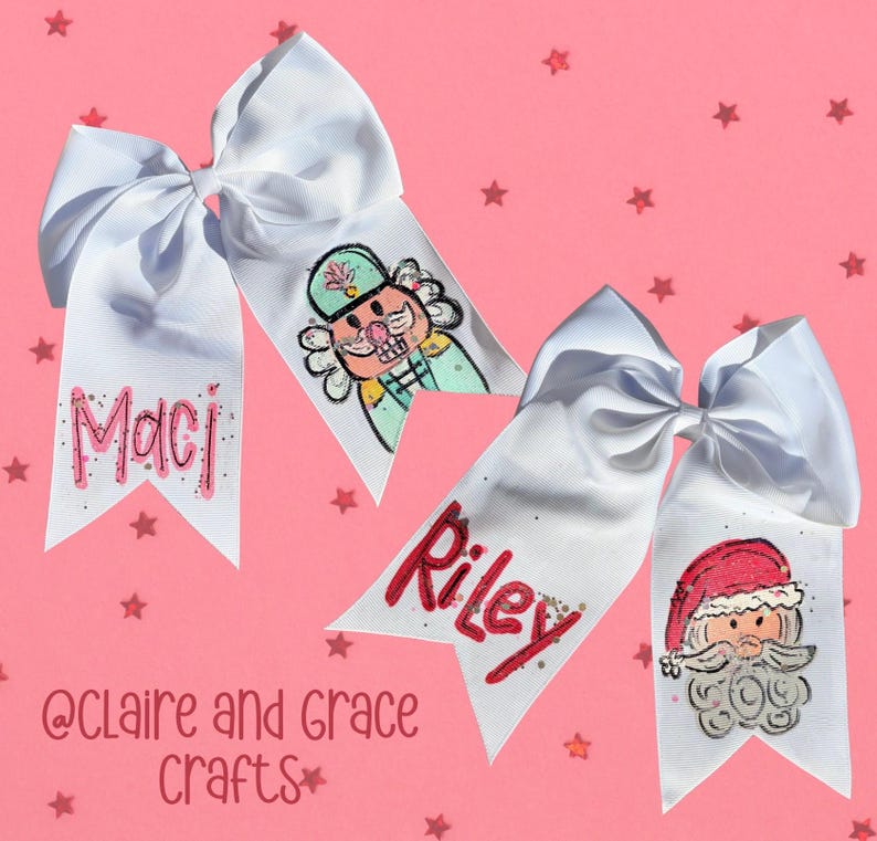 Holiday Painted Hai Bows - Etsy