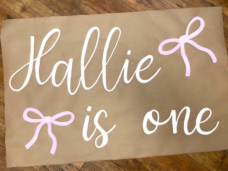 Girly Bows Preppy Floral Paper Party Banner - Etsy