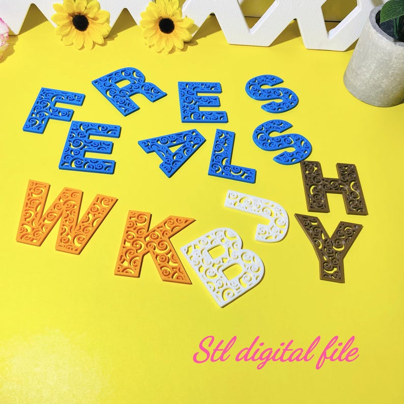 Cutout Alphabet Letters, 3D Printable STL File, DIY Decor - Etsy