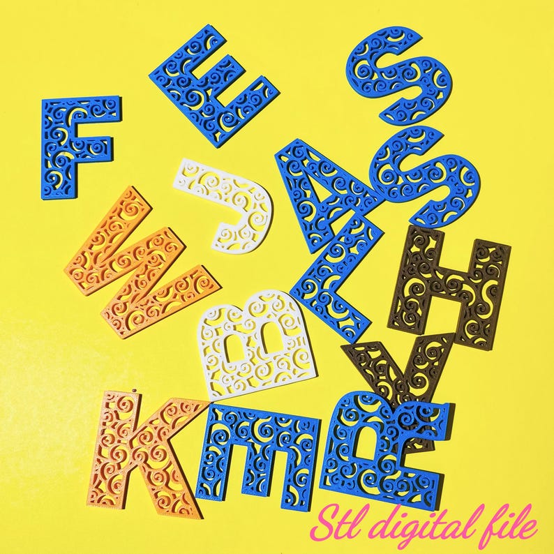 Cutout Alphabet Letters, 3D Printable STL File, DIY Decor - Etsy