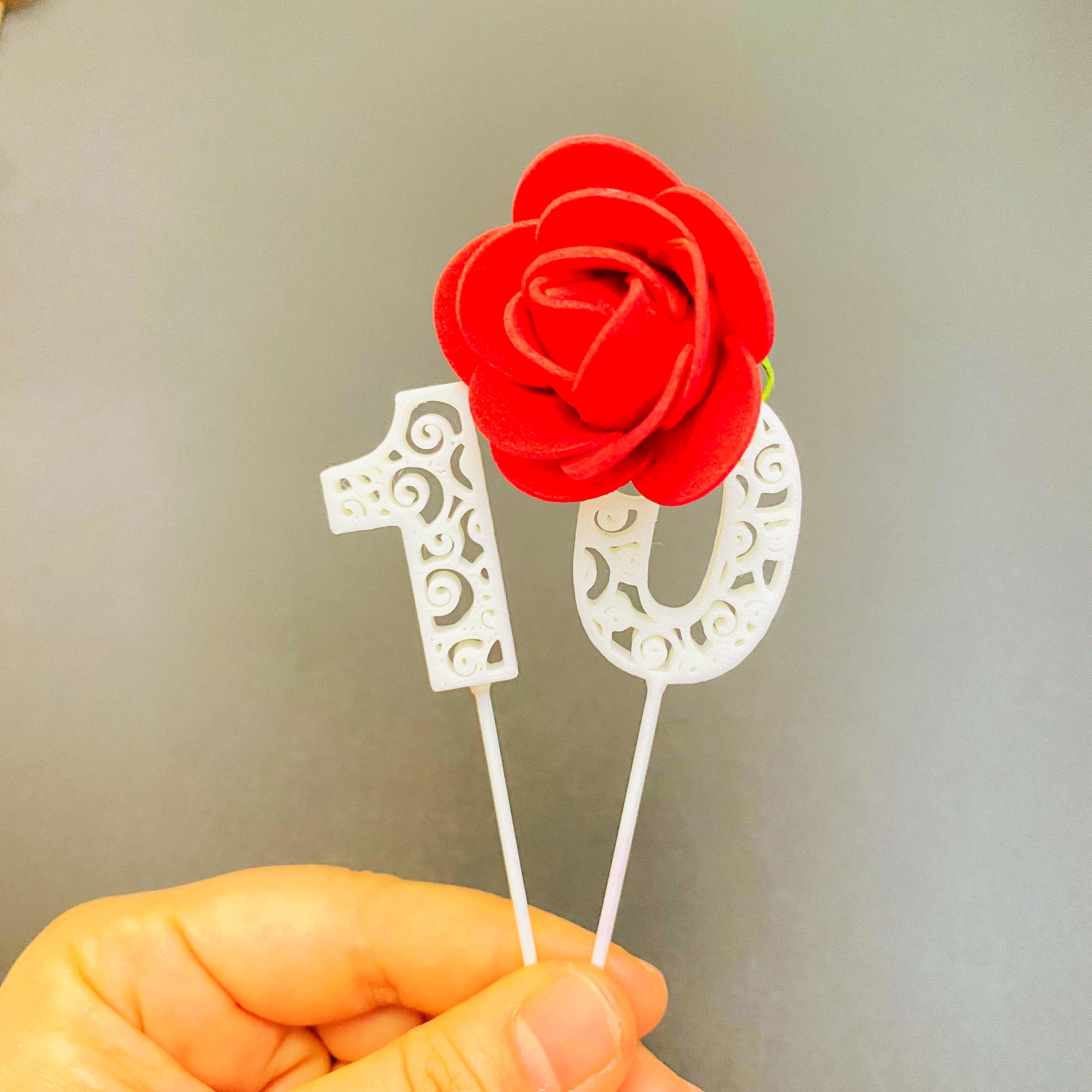 0-9 Cake Topper Number 3D Print STL Files/elegant Cutout /3D Printable ...