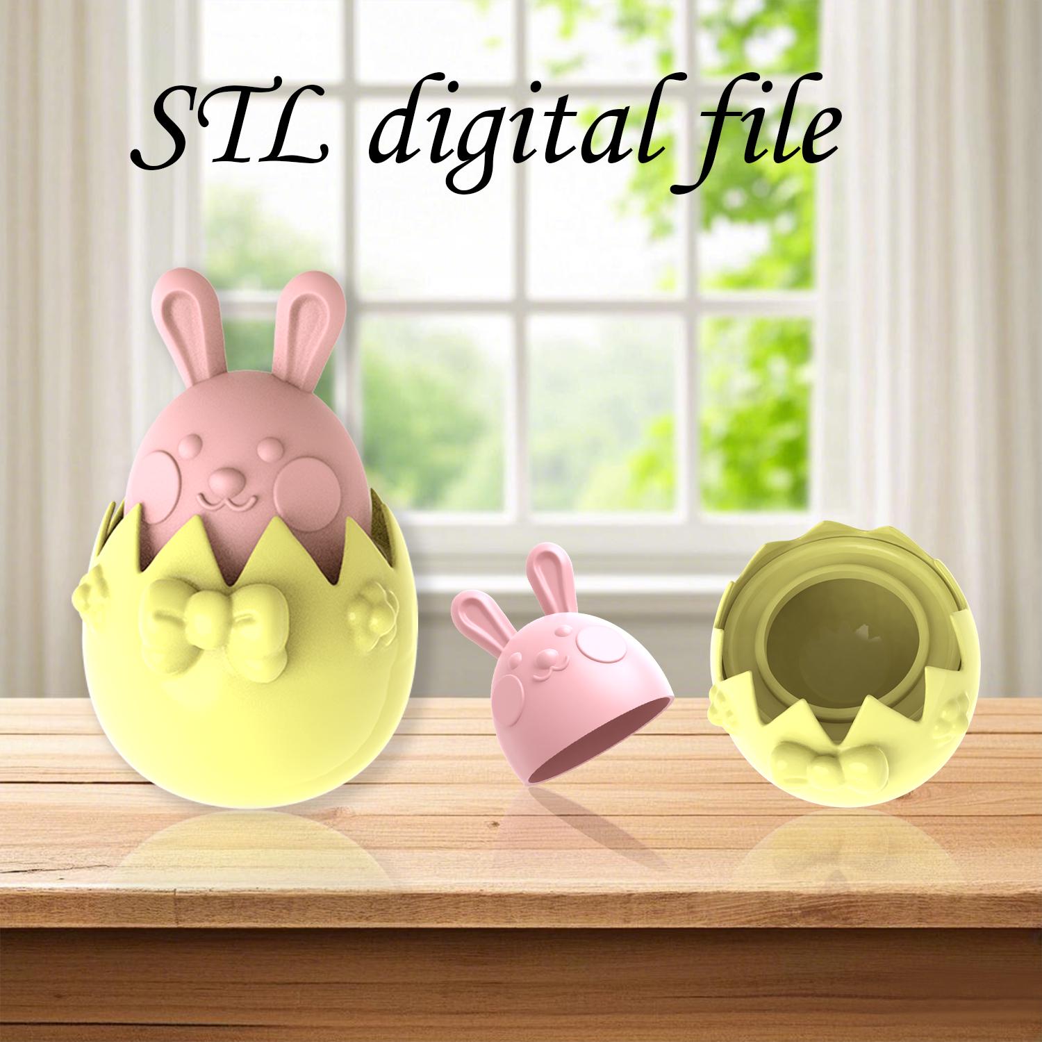 Easter Bunny Egg STL File – 3D Printable Candy Holder for Home Decor ...