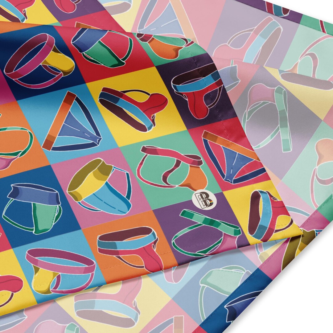 Rainbow Jockstrap - Pride Block Pattern - All-over Print Bandana - Etsy