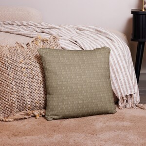 Burnt Mocha Stamp Weave Print - Basic Pillow - Etsy