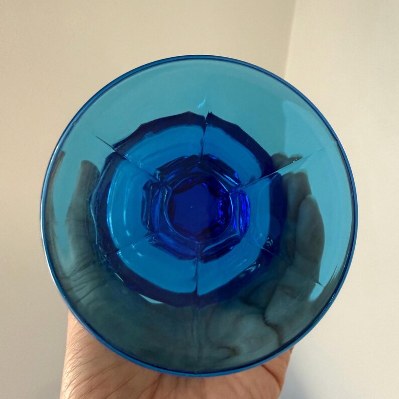 Vintage Noritake Perspective Blue Water Goblets - Etsy