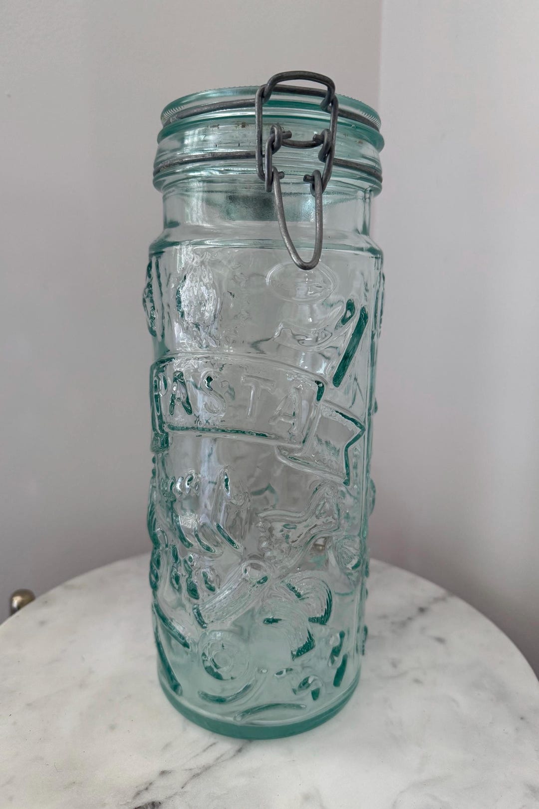 Vintage Large Embossed Hermetic Pasta Container Storage - Etsy