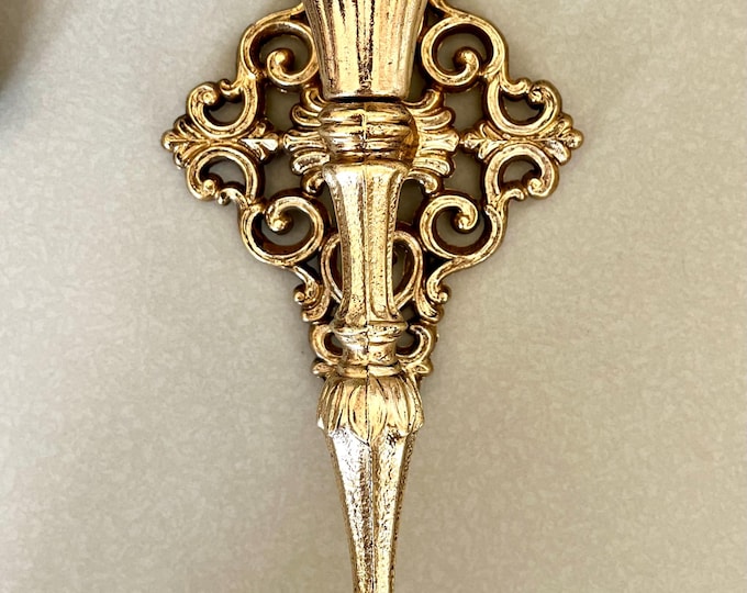 Vintage Ornate Hollywood Regency Wall Sconce – Filigree Candle Holder ...