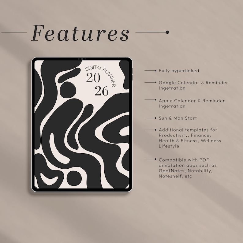 Digital Planner 2026 | Productivity, Finance, Health & Wellness |ipad ...