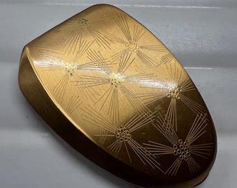 Vintage Elgin American Heart Compact: Gold Floral Design, USA Made - Etsy