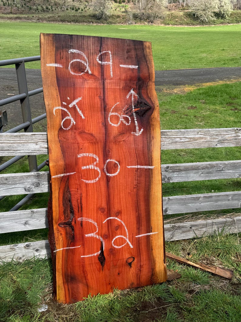Giant Sequoia Redwood Slab- 66" X 32" X 2" - Live Edges - Etsy
