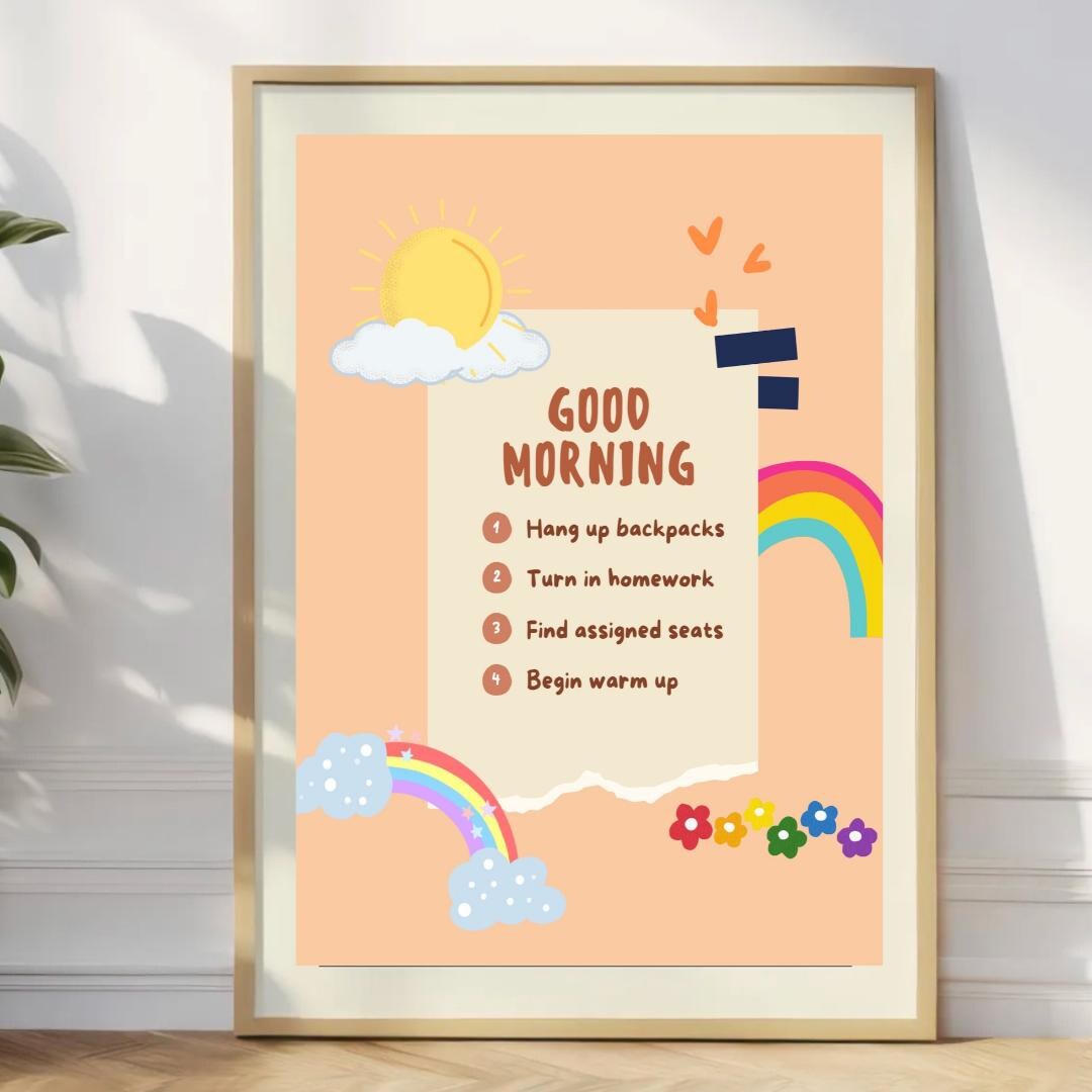 Elementary Classroom Morning Routine Poster (digital Download) - Etsy
