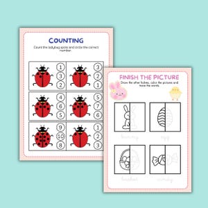 Spring Preschool Activities Printable |PDF Worksheets for Kids Ages 3-6 ...