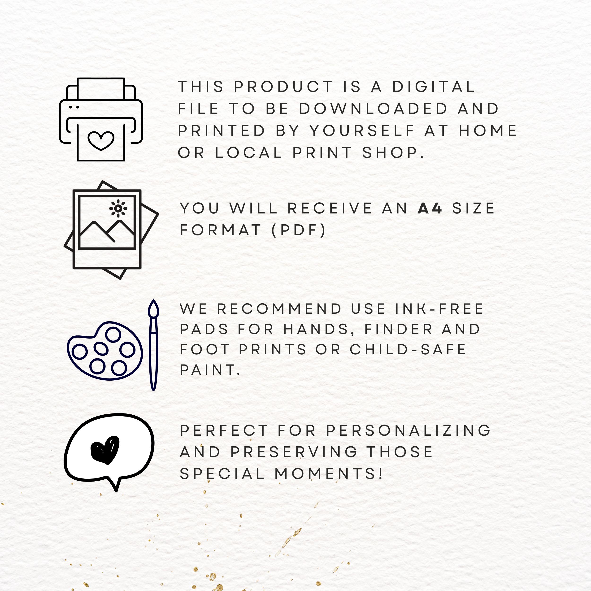 Father's Day Handprint Printable, DIY Craft Gift for Dad, Gift for Dad ...