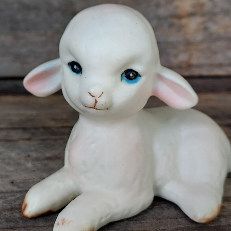 Porcelain Lamb Figurine - Etsy