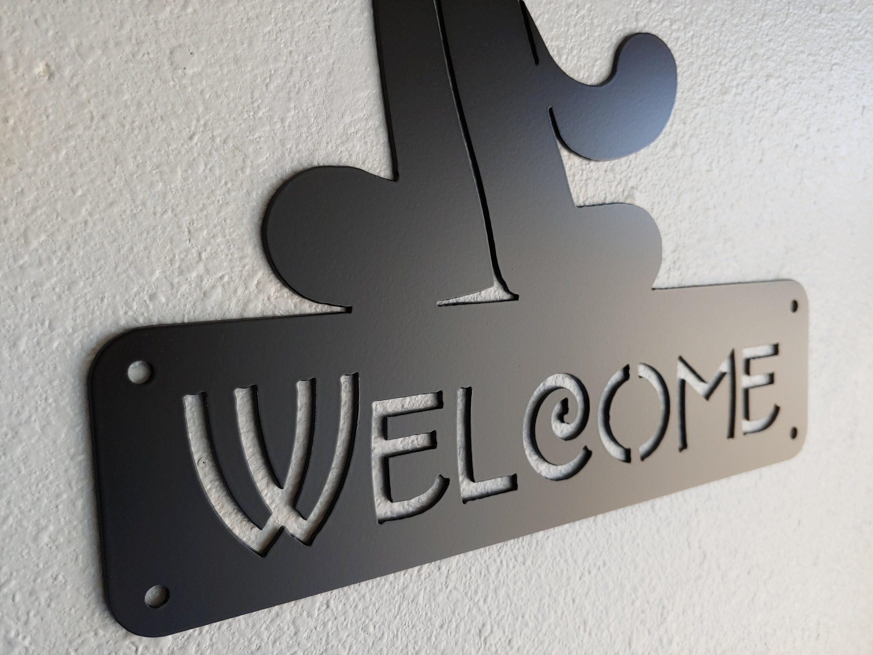 Felix the Cat / Welcome Sign / Metal Art / Wall Decor / Humor/ - Etsy
