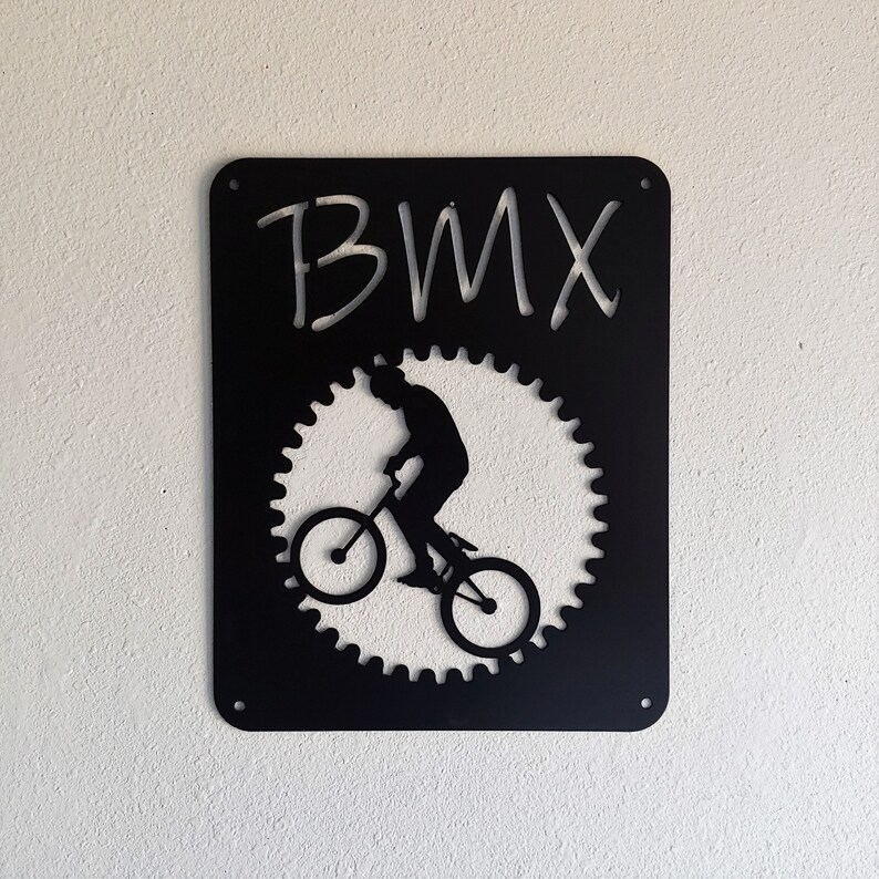 BMX Cruiser Metal Art Wall Decor Bicycle Racing - Etsy