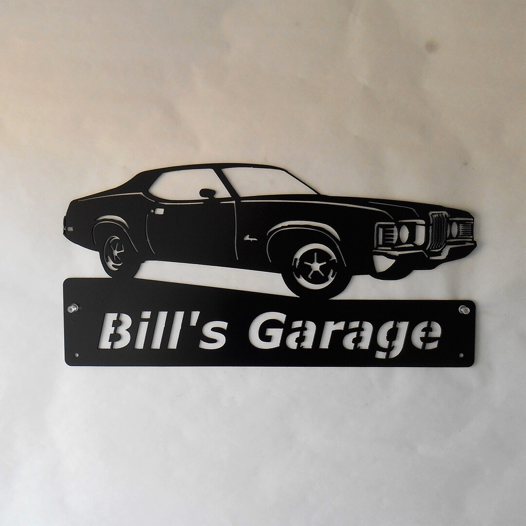 1972 Mercury Cougar- Personalized - Man Cave -garage Sign- Car Art ...