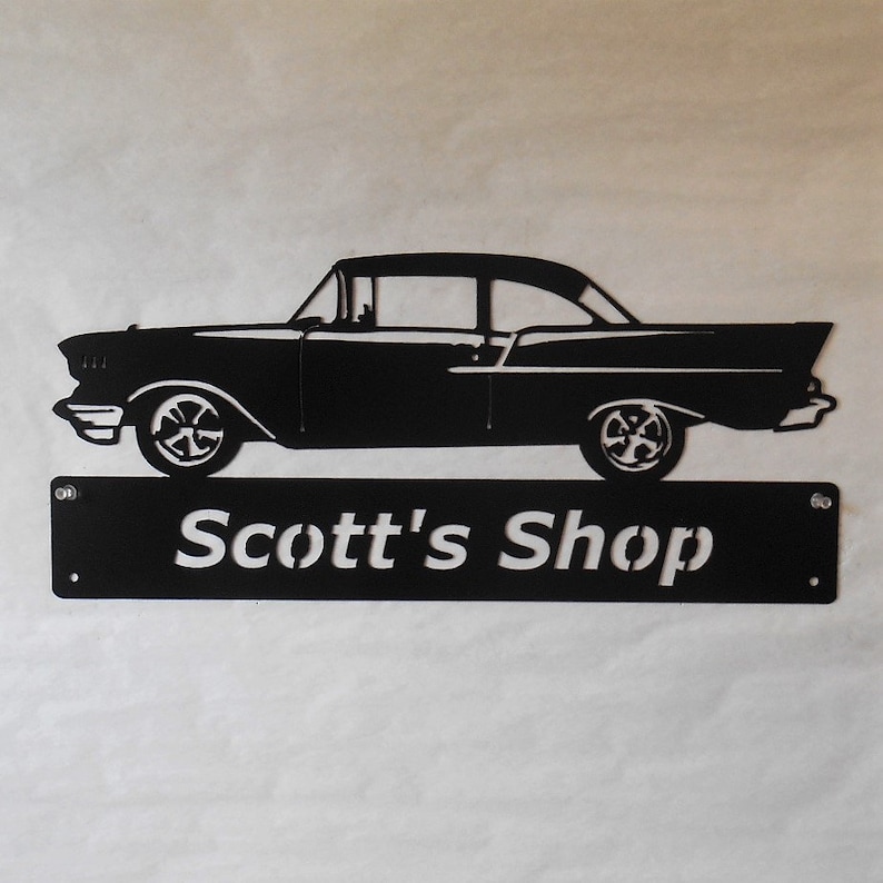 1957 Chevrolet 150 - Metal Car Sign - Man Cave Sign - Personalized ...