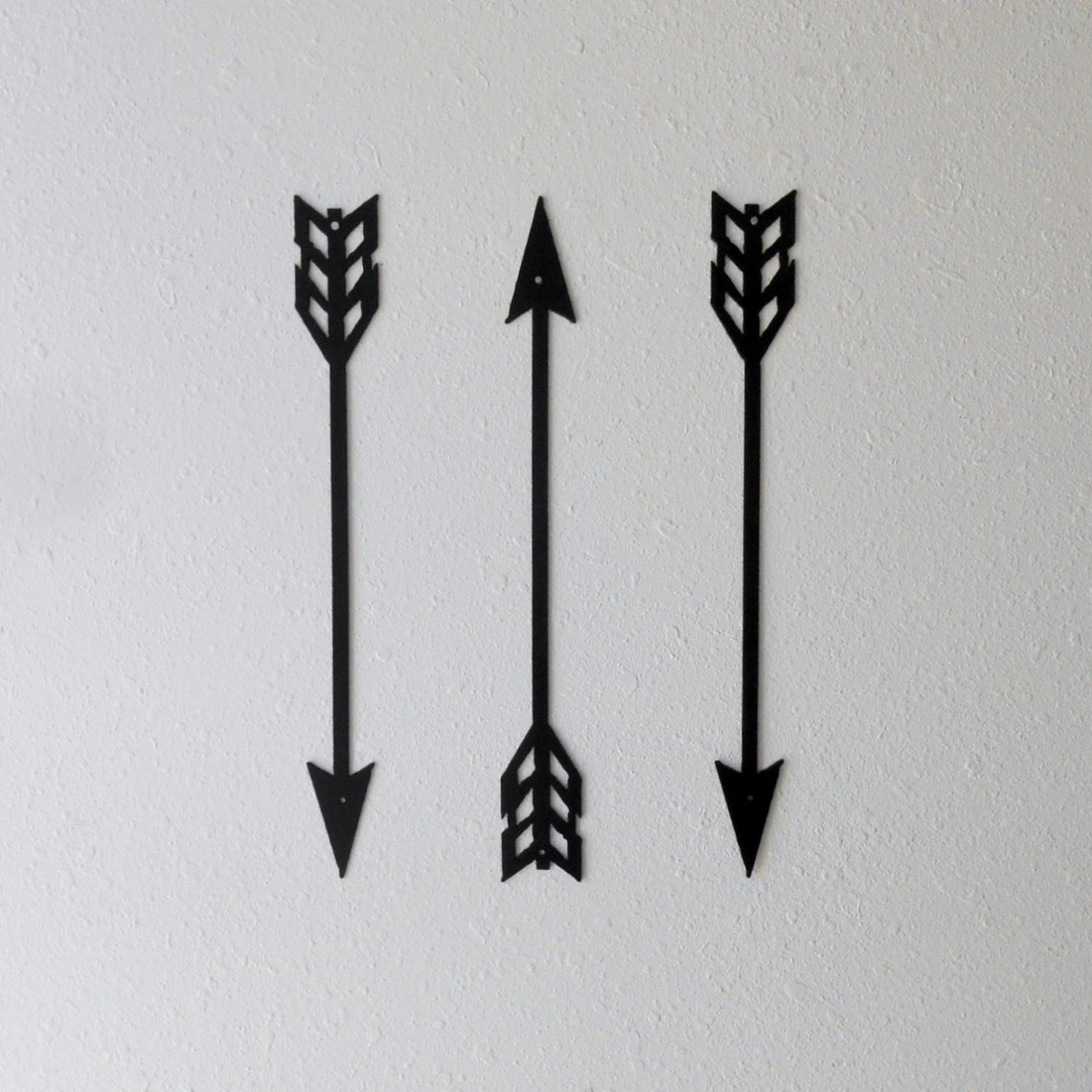 Large Arrow Wall Decor Metal Art Set of Three Home Decor | Etsy