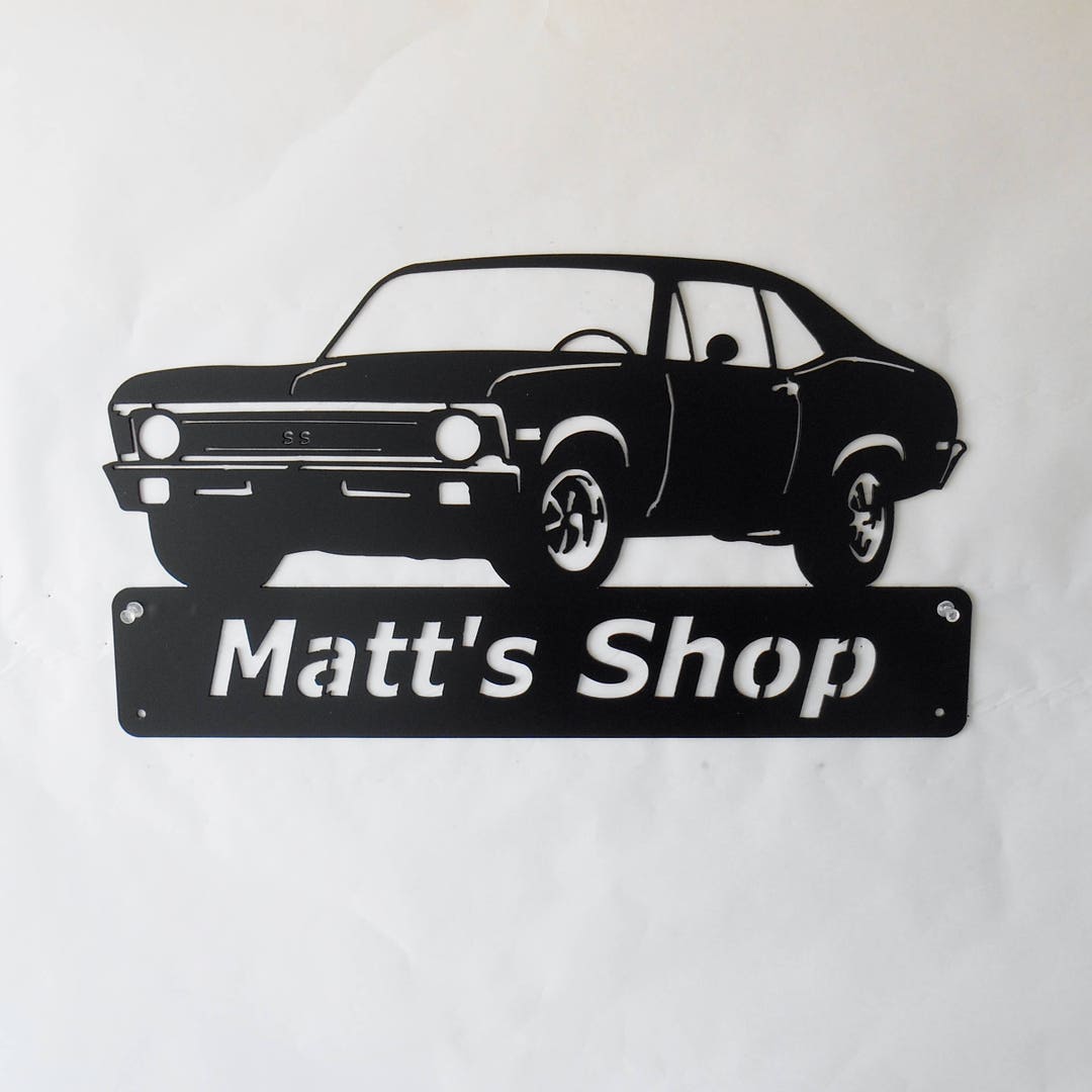 1968-72 Chevy Nova SS, Personalized Metal Sign, Man Cave, Classic Car ...
