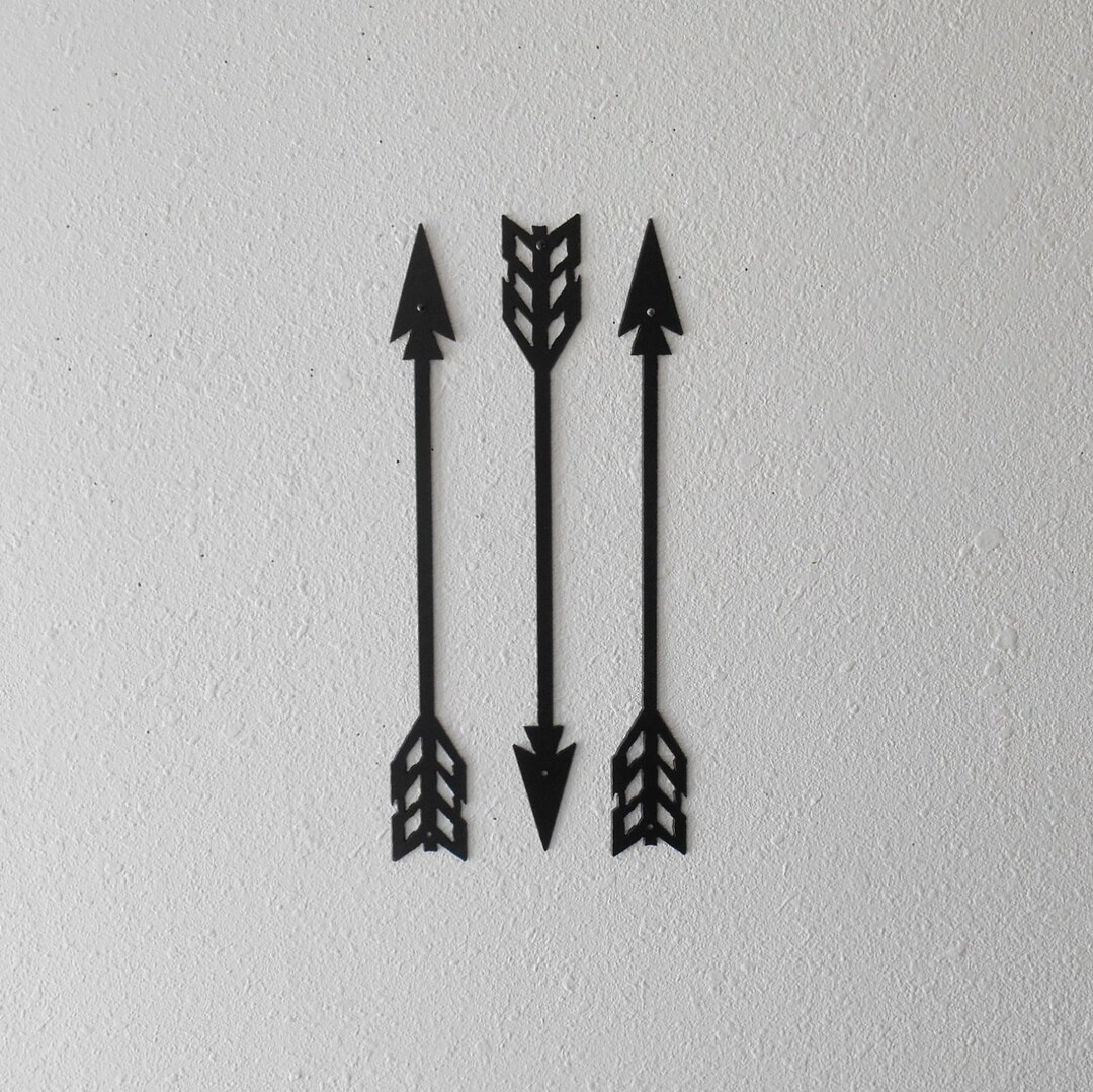 Arrows / Metal Art / Wall Decor / Set of Three / Home Decor / Arrow ...