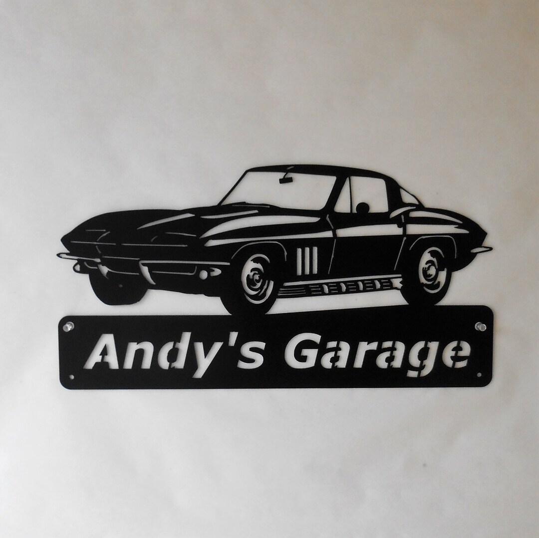 1966 Corvette- Personalized Metal Sign- Man Cave- Classic - Muscle Car ...