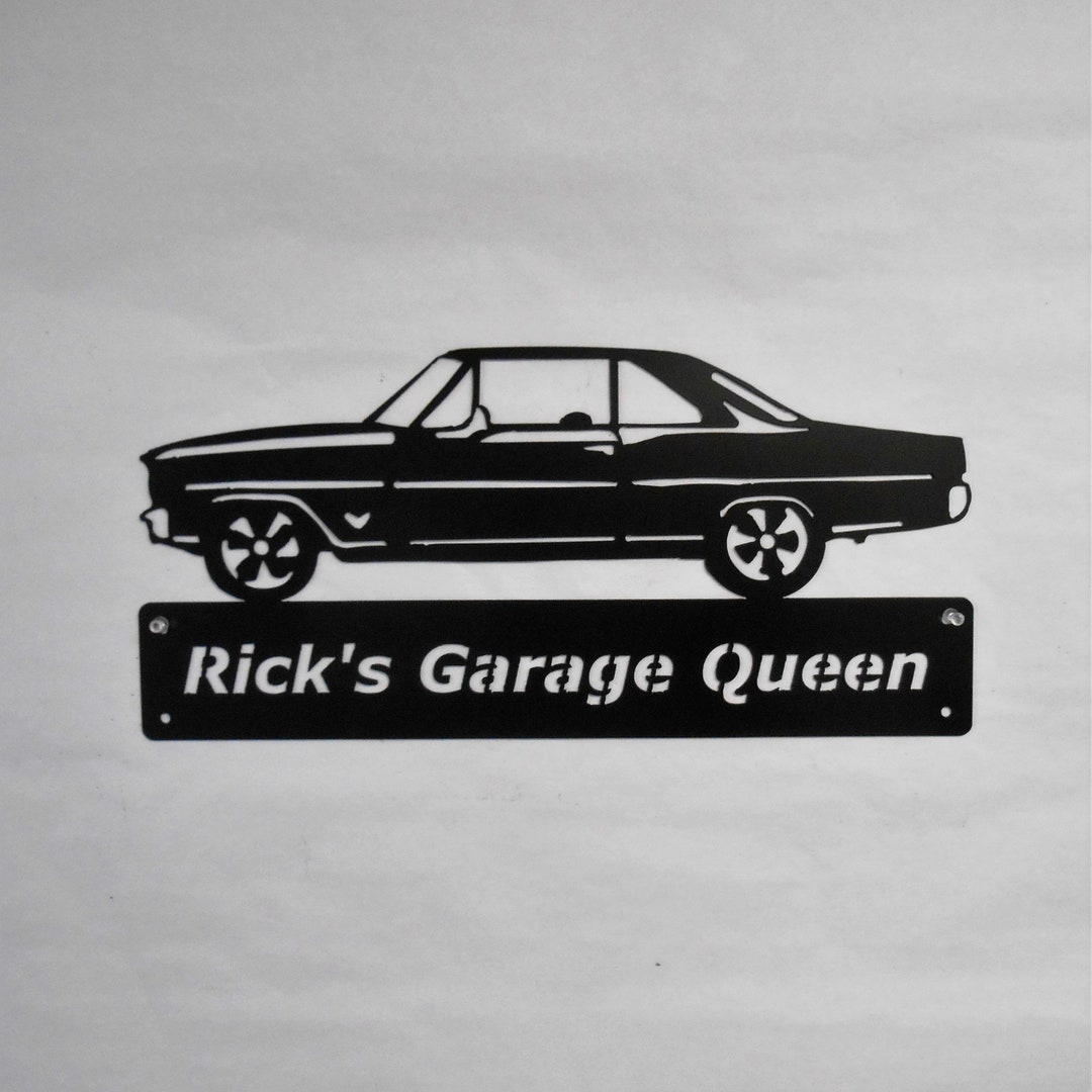 1966 1967 Chevrolet Nova -metal Car Sign - Man Cave Sign - Personalized ...