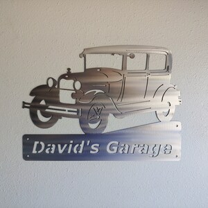1928 1929 Ford Model A Tudor Antique Car Garage Sign, Custom Car Art - Etsy