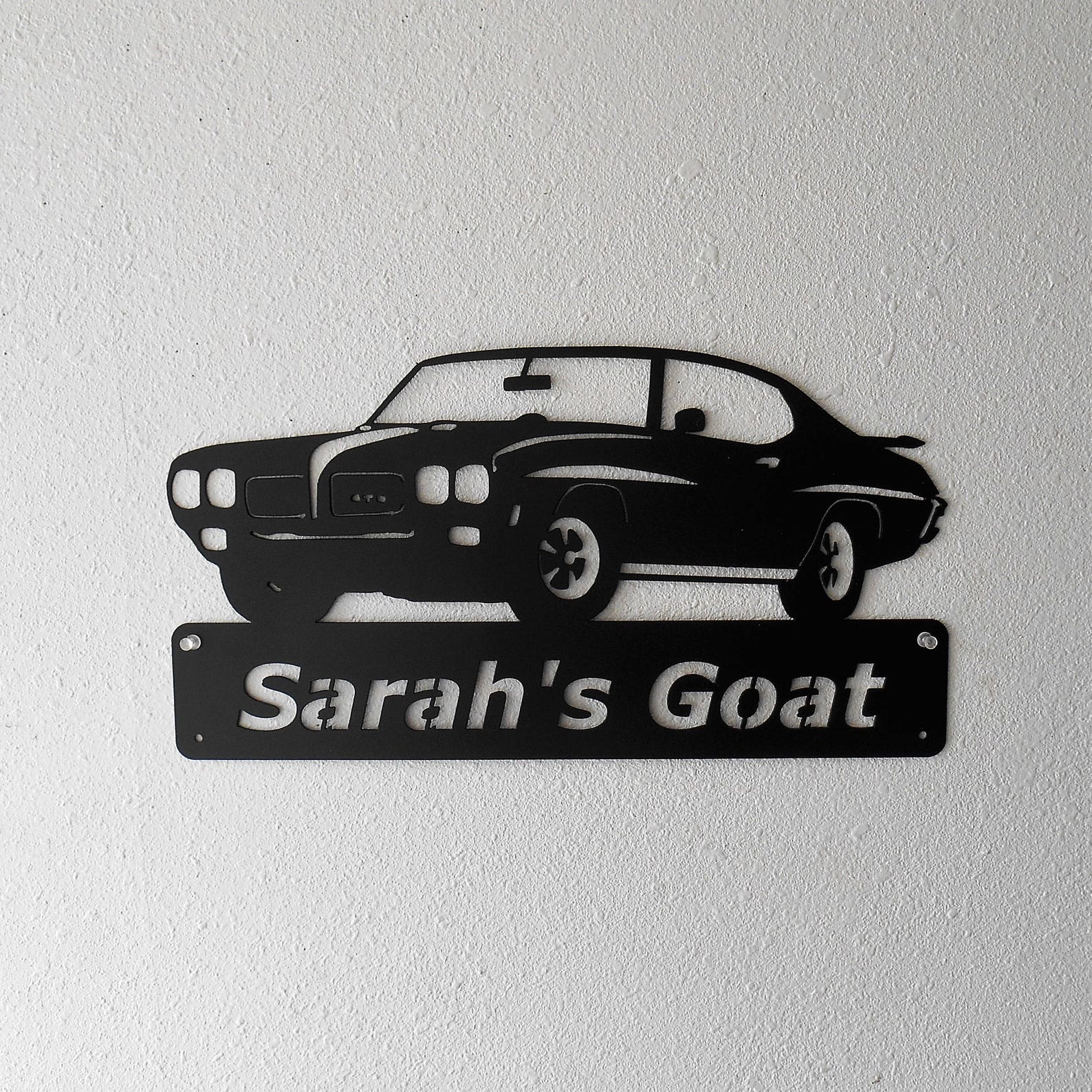 1970 Pontiac GTO Goat Personalized Man Cave Metal Sign Garage | Etsy