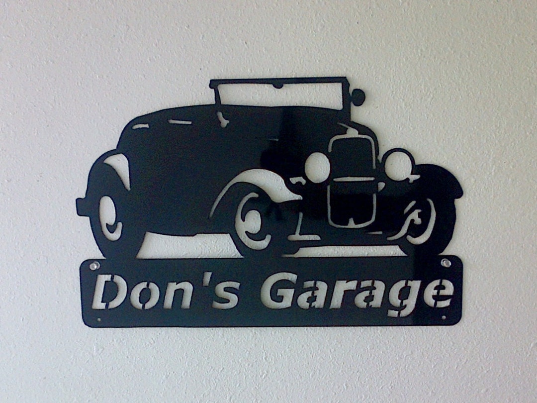 1932 Ford Roadster, Personalized Metal Sign, Hot Rod, Garage Sign, Car ...