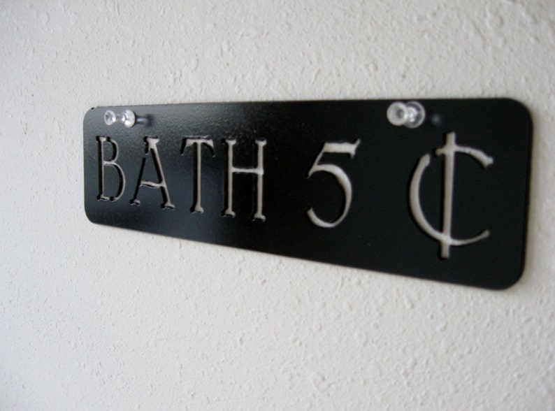Metal Bath Sign - Etsy