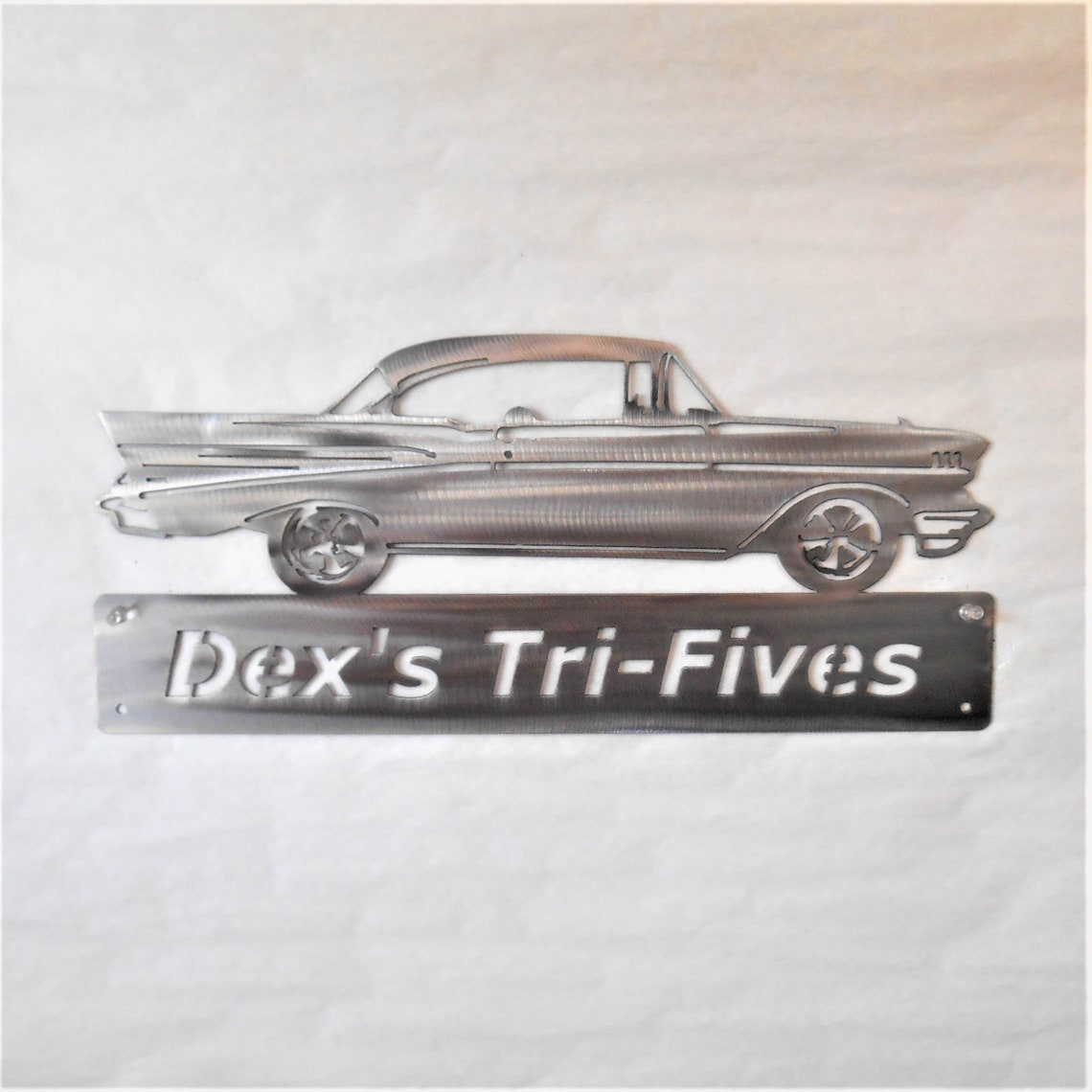 1957 Chevrolet Bel Air - Metal Car Sign - Man Cave Sign - Personalized ...