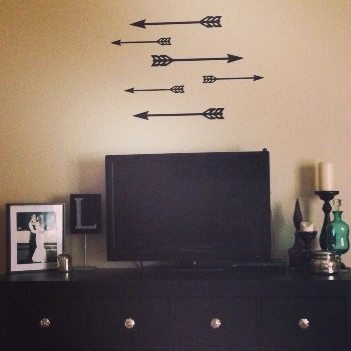 Large Arrow Wall Decor, Metal Art, Set of Three, Home Decor, Metal ...