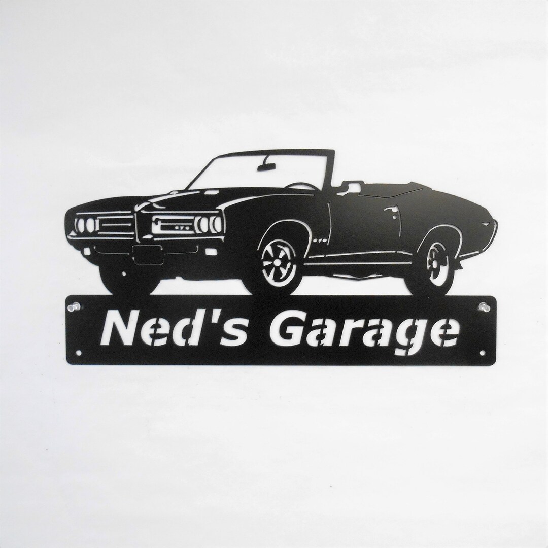 1969 Pontiac GTO Convertible Goat Personalized Metal Art Sign Muscle ...