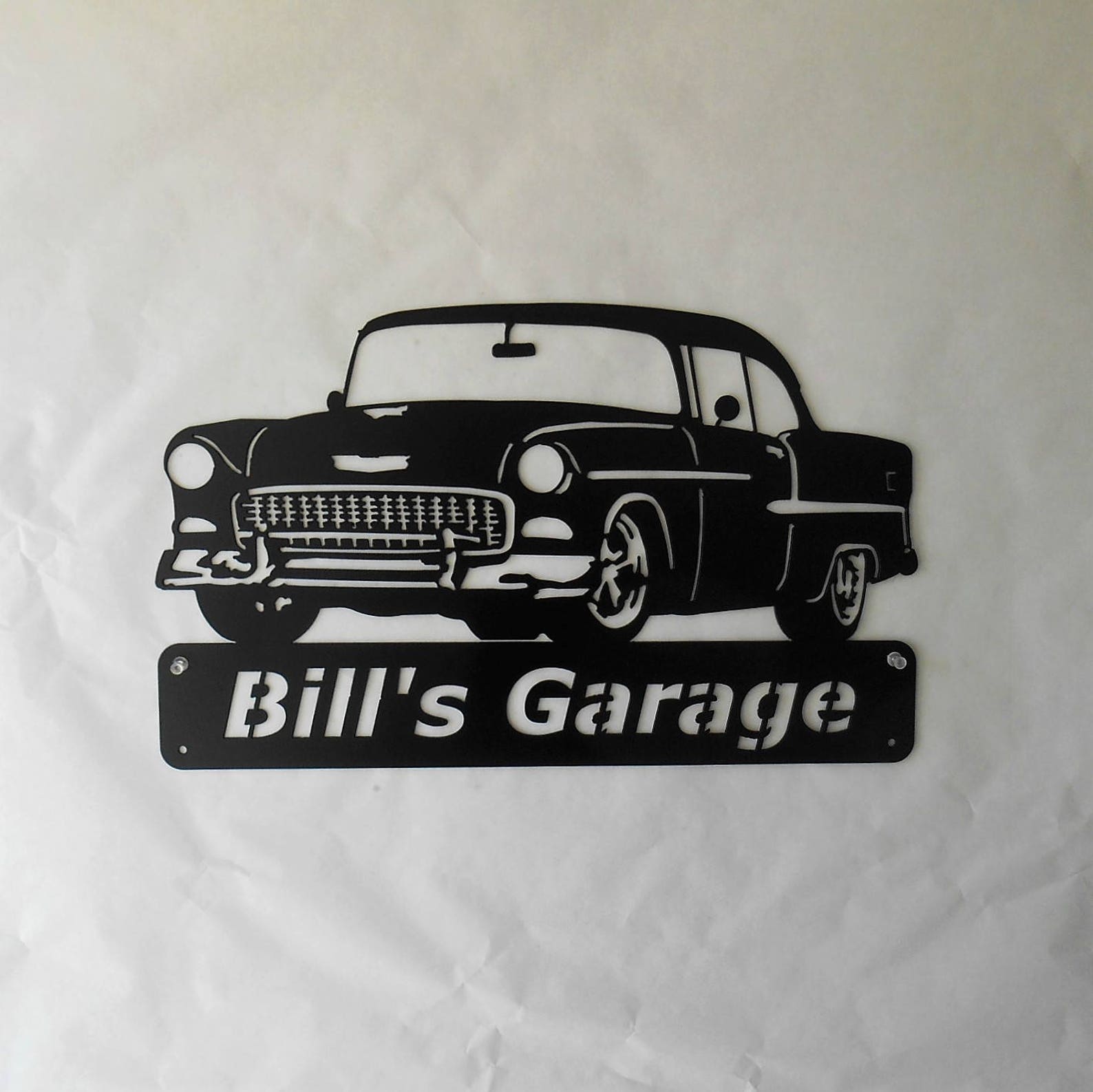 1955 Chevrolet Belair - Metal Car Sign - Man Cave Sign - Personalized ...