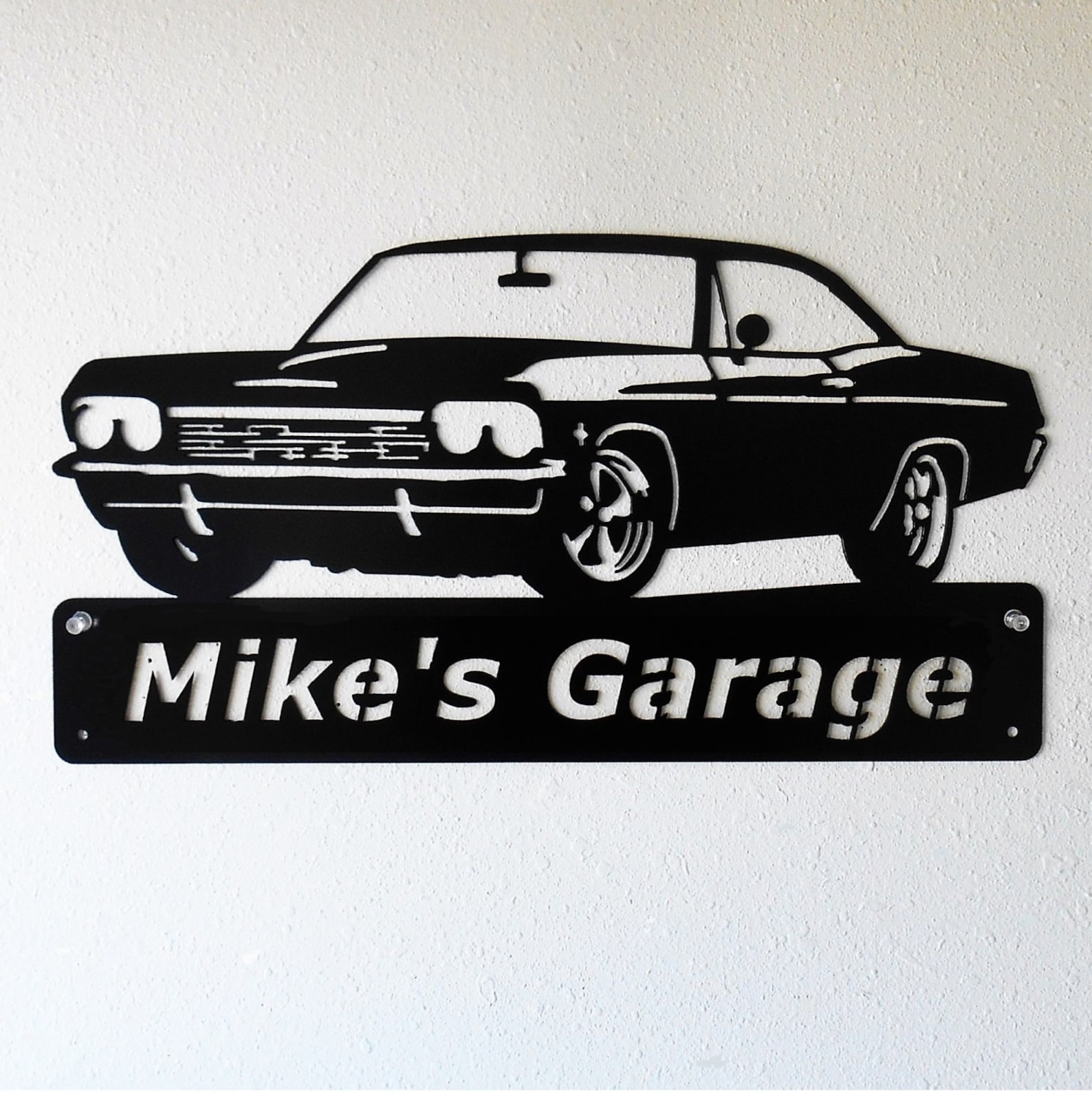 1965 Chevy Impala - Personalized Metal Sign- Man Cave- Classic Car ...