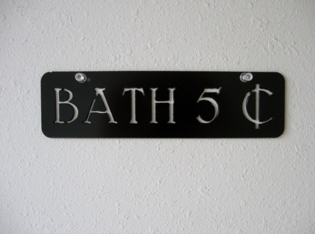 Metal Bath Sign - Etsy