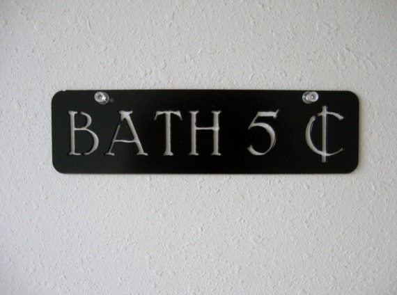 Metal Bath Sign - Etsy