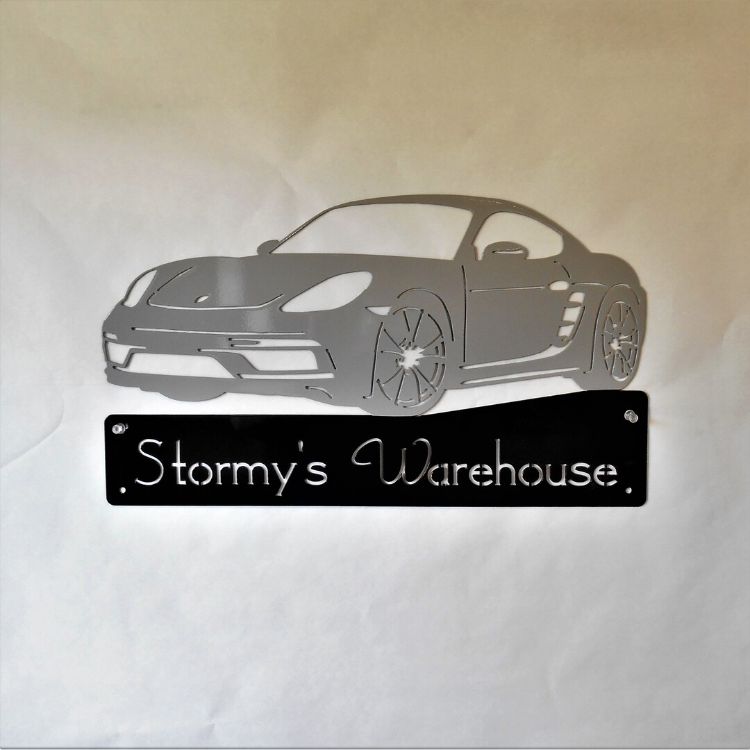 German Sports Car 718 -metal Car Sign - Personalized - Metal Wall Art ...