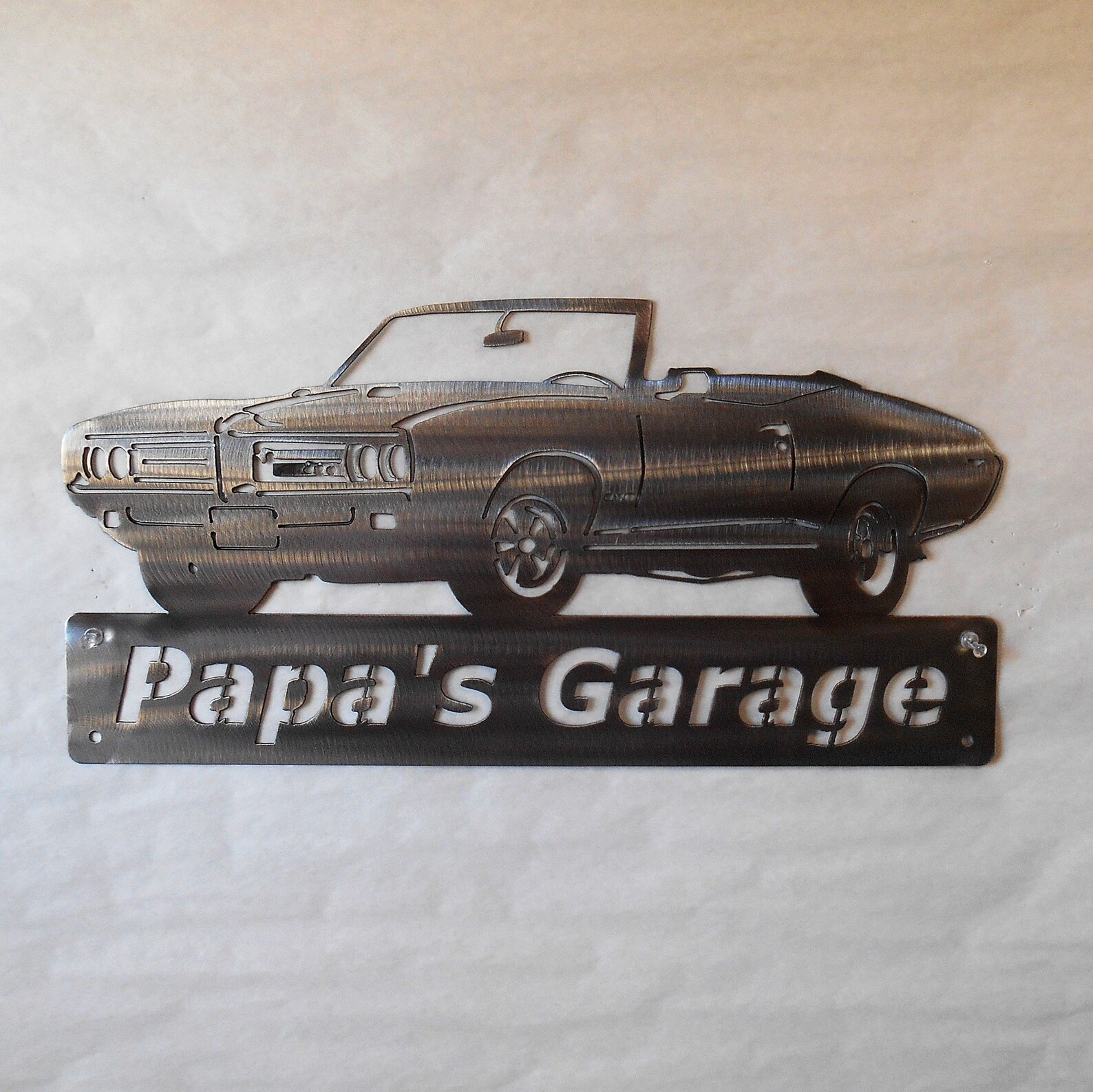 1969 Pontiac GTO Convertible Goat Personalized Metal Art Sign Muscle ...