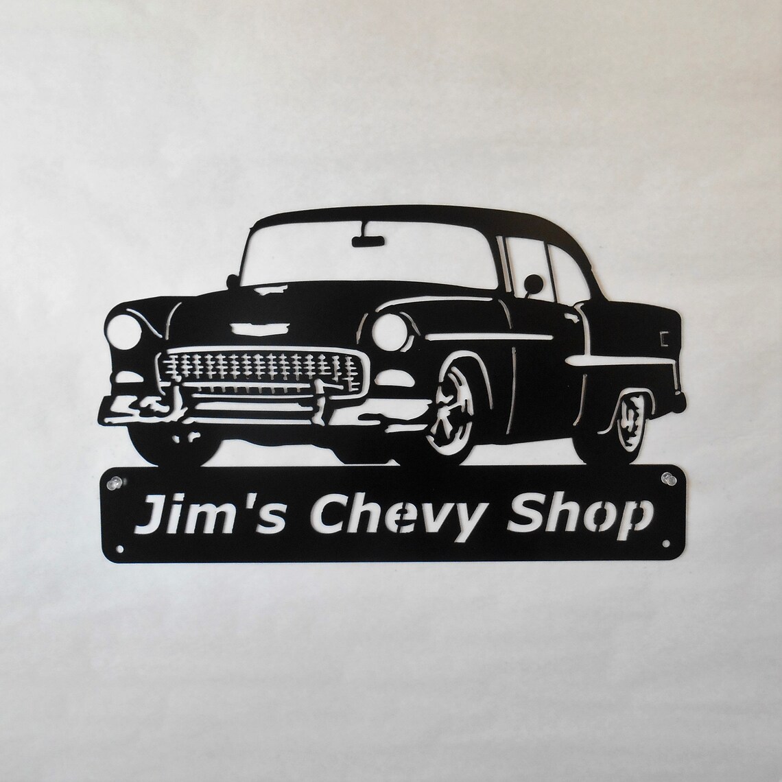 1955 Chevrolet Belair - Metal Car Sign - Man Cave Sign - Personalized ...