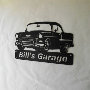 1955 Chevrolet Bel Air - Metal Car Sign - Man Cave Sign - Personalized ...