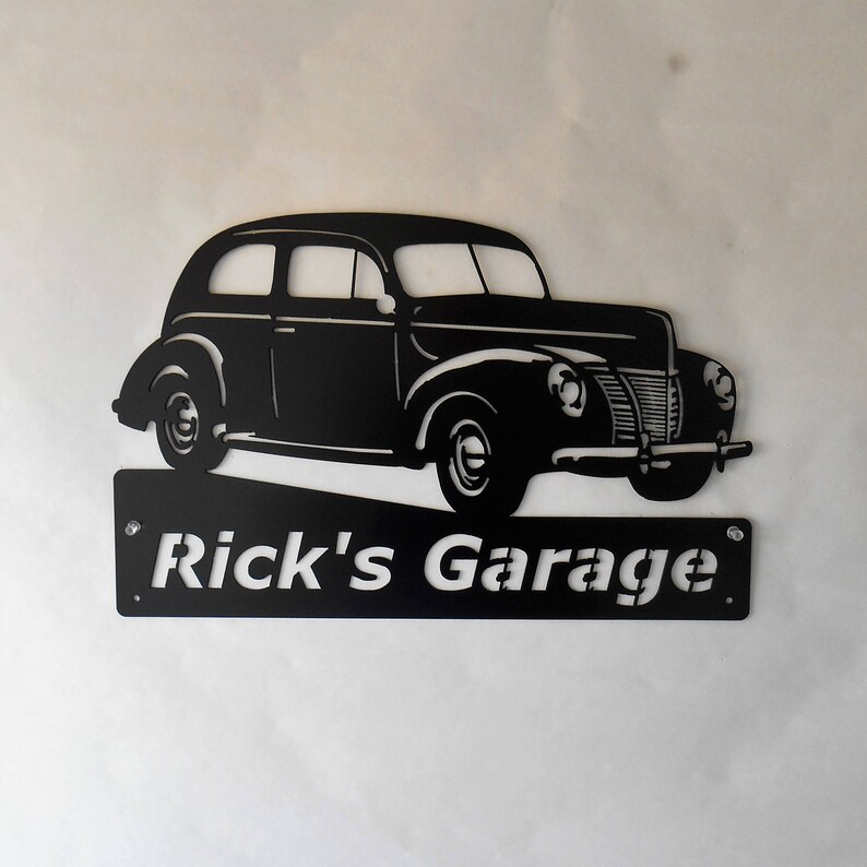 1940 Ford Tudor Sedan, Personalized Metal Sign- Man Cave- Classic - Hot ...