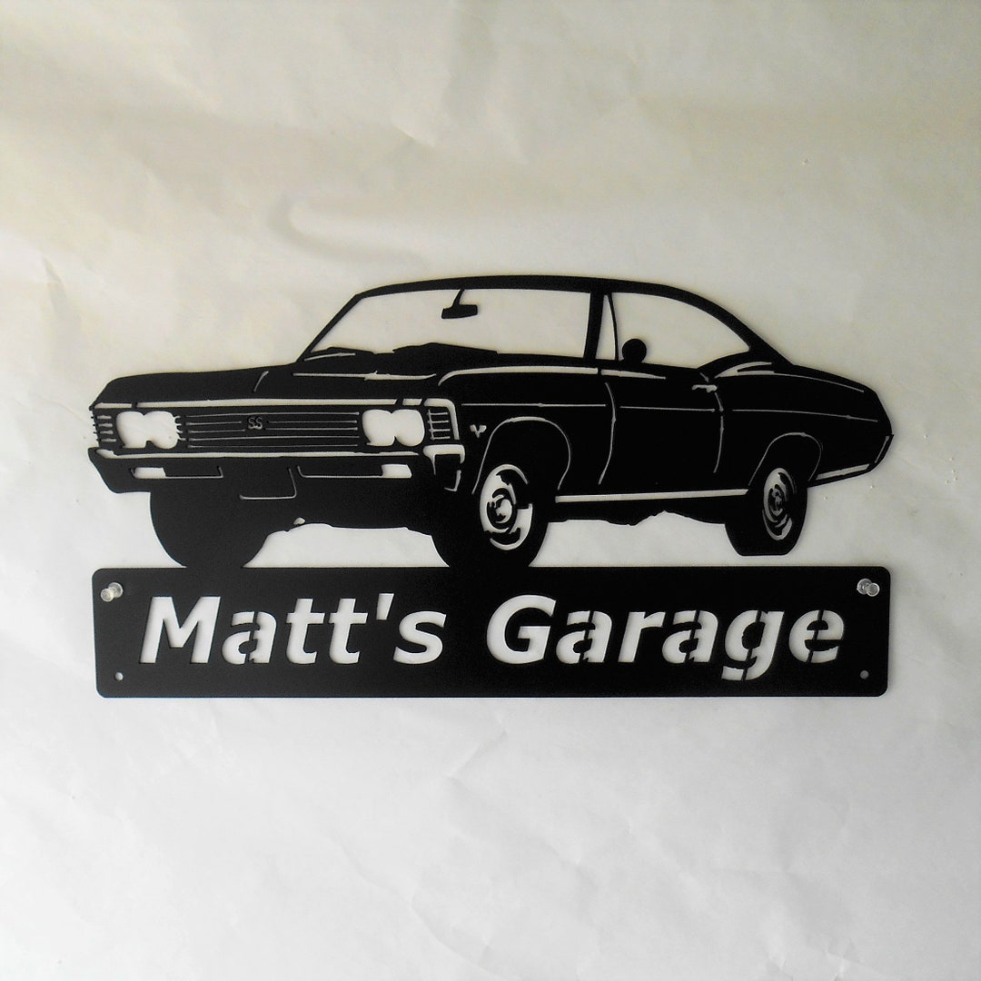 1967 Chevy Impala - Personalized Metal Sign- Man Cave- Classic Car ...