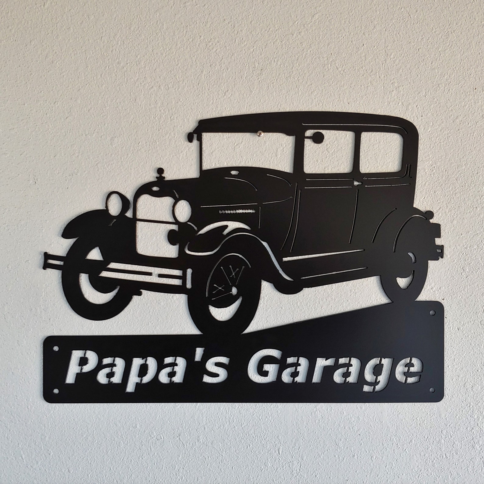 1928 1929 Ford Model A Tudor Antique Car Garage Sign, Custom Car Art - Etsy