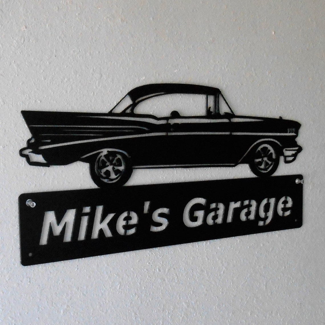 1957 Chevrolet Bel Air - Metal Car Sign - Man Cave Sign - Personalized ...